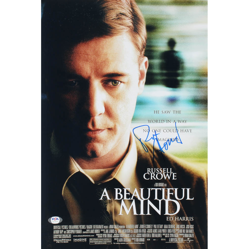 Ron Howard Signed "A Beautiful Mind" 12x18 Movie Poster (PSA Hologram ...