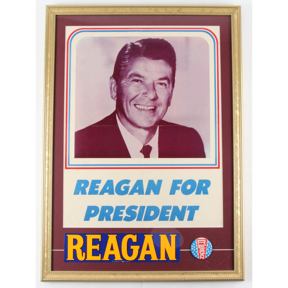 Ronald Reagan 20" x 29" Custom Framed Original Vintage First ...