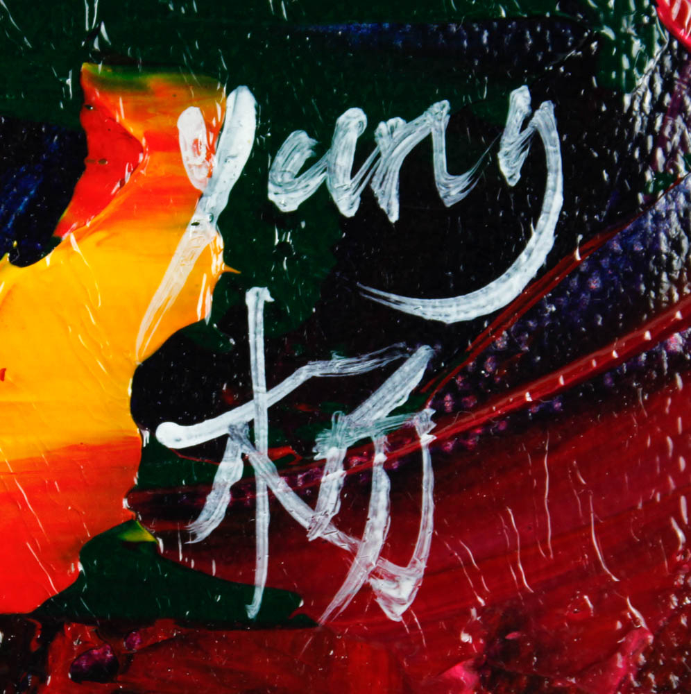 Rodney Weng Signed “Love” 25x45 Original Oil Panting on Linen (PA LOA ...