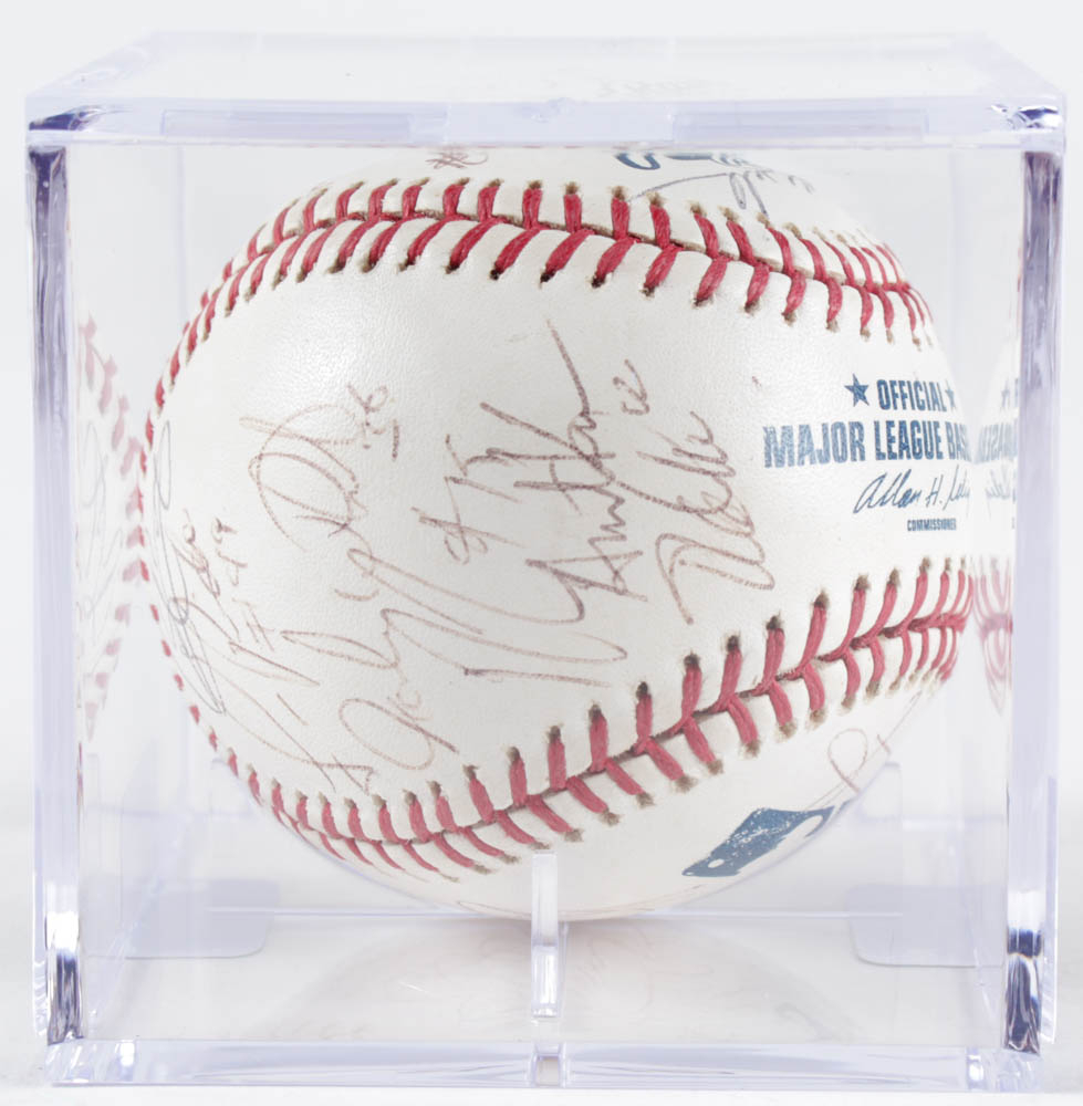 2002 Reds OML Baseball Team-Signed by (25) With Bob Boone, Aaron Boone ...