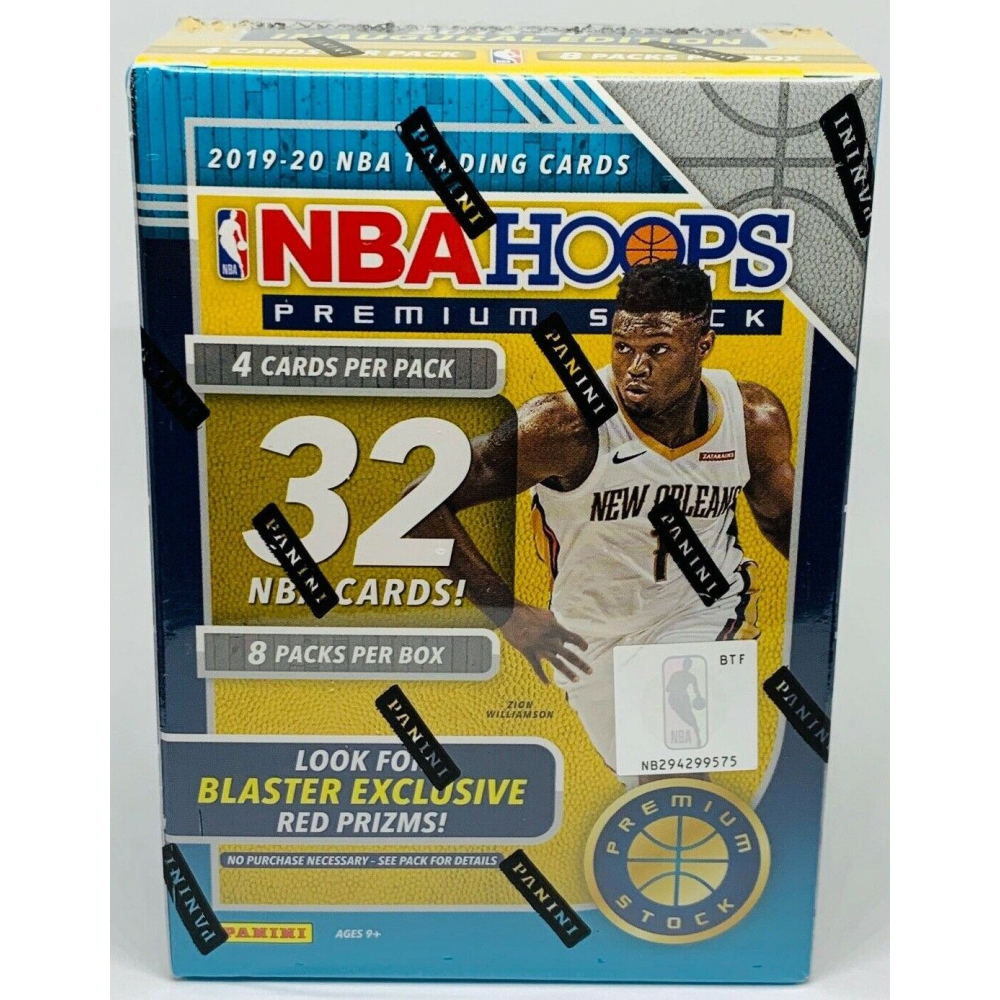 2019-20 NBA Hoops Premium Stock Basketball Blaster Box with (8) Packs ...