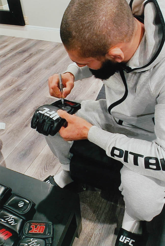 Khamzat "Borz" Chimaev Signed UFC Glove (Beckett COA) | Pristine Auction