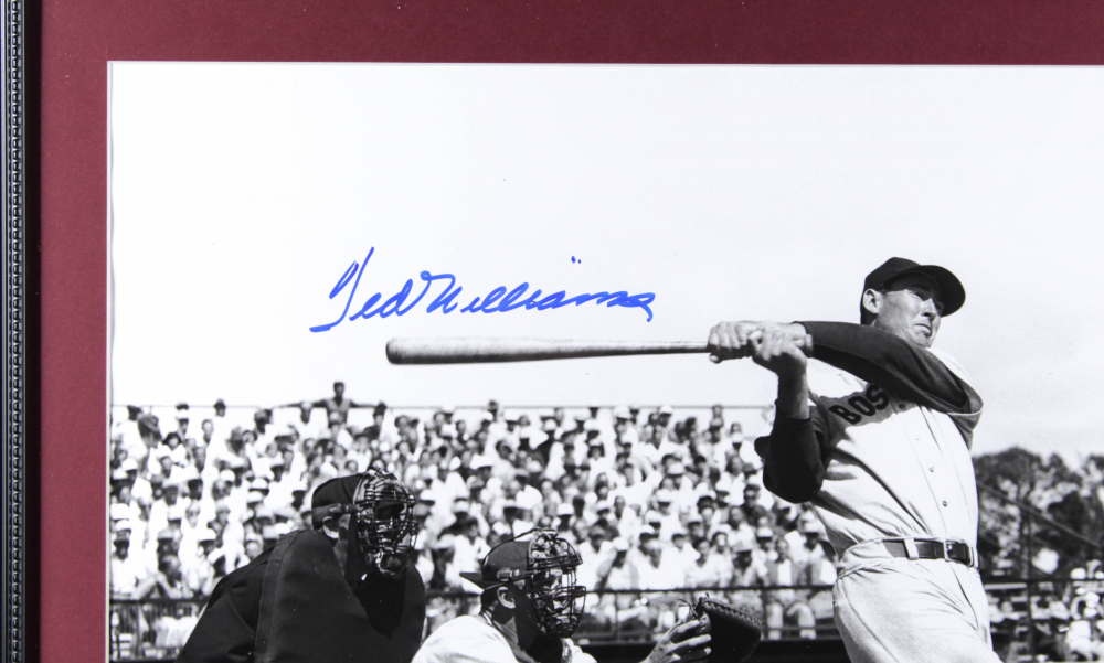 Ted Williams Signed Red Sox 23x31 Custom Framed Photo Display with ...