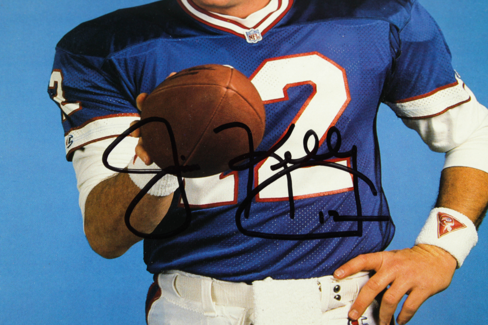 Jim Kelly Signed Bills Beckett Football Monthly 13x16 Custom Framed ...