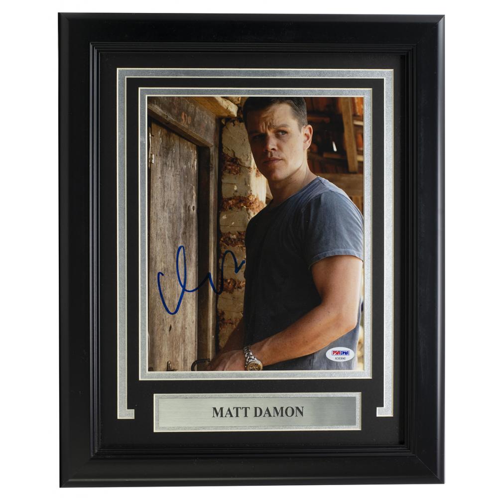 Matt Damon Signed 11x14 Custom Framed Photo Display (PSA COA ...