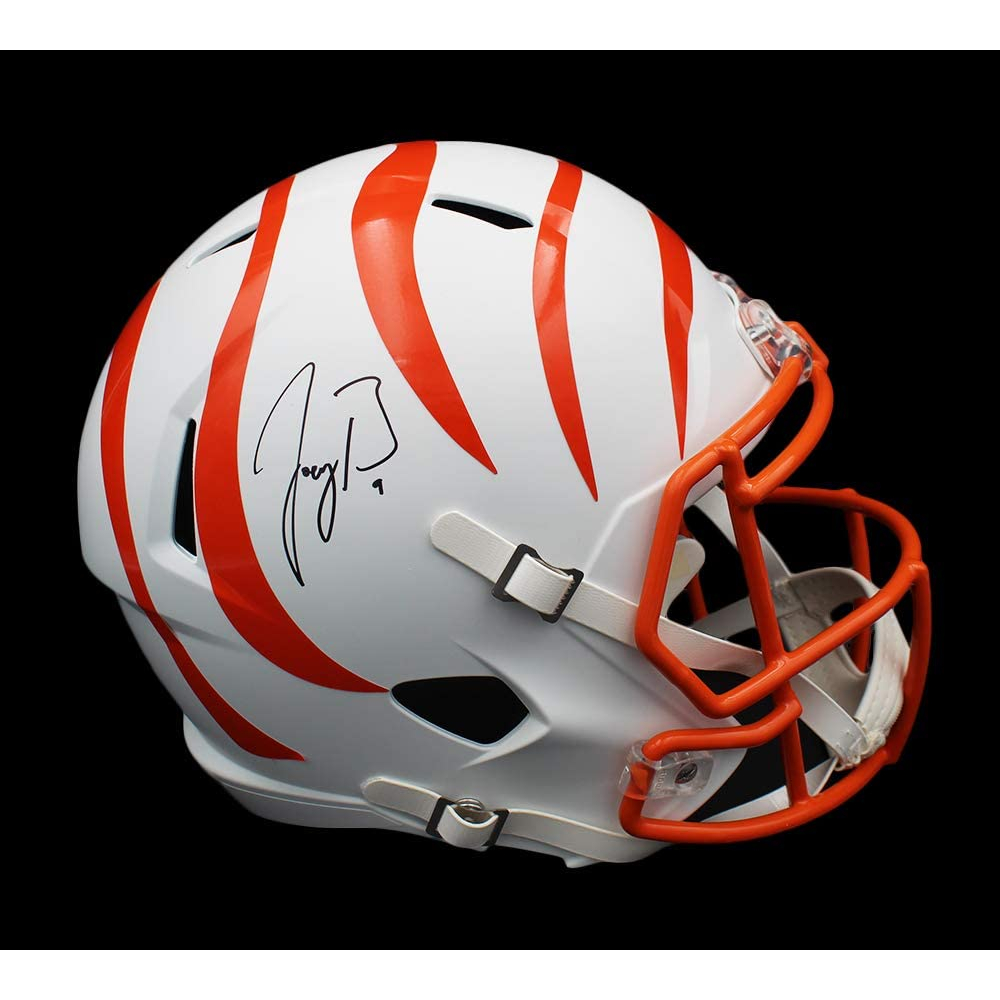 Joe Burrow Signed Bengals Full-Size Matte White Speed Helmet (Fanatics ...