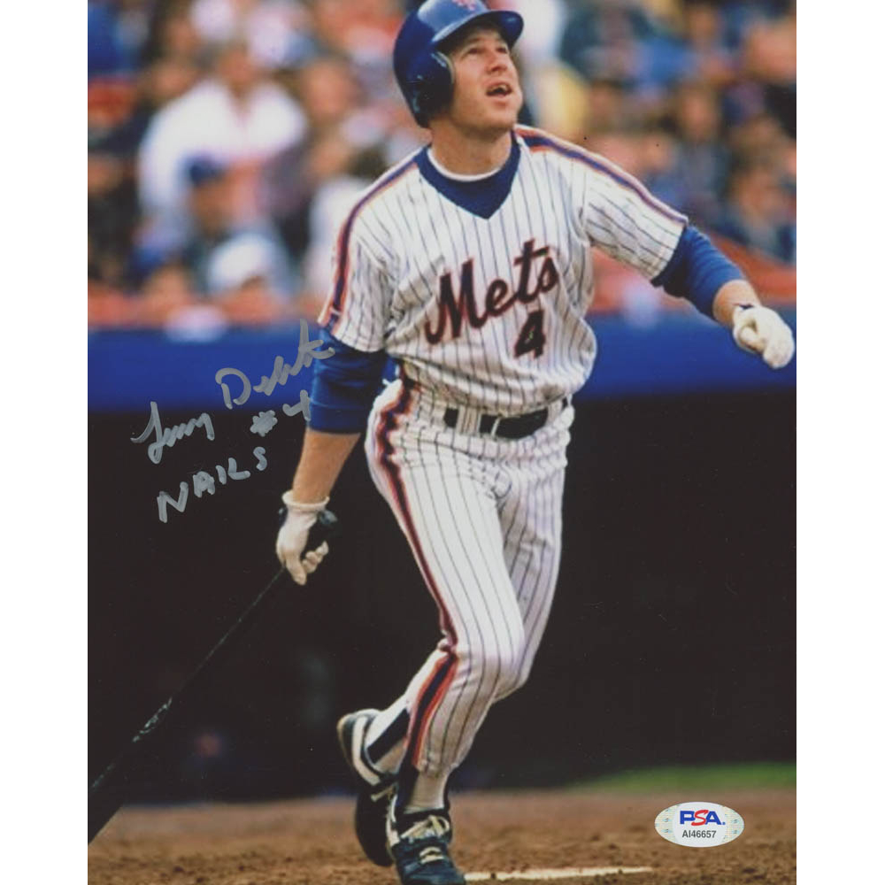 Lenny Dykstra Signed Mets 8x10 Photo Inscribed "Nails" (PSA COA ...
