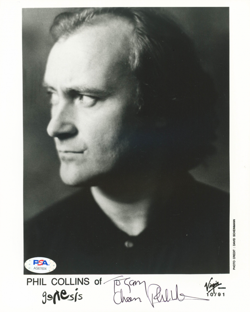 Phil Collins Signed 8x10 Photo (PSA Hologram) | Pristine Auction