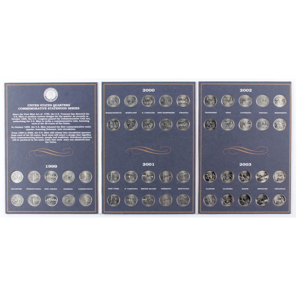 Complete Set of (50) United States State Quarters Volume I Collection ...