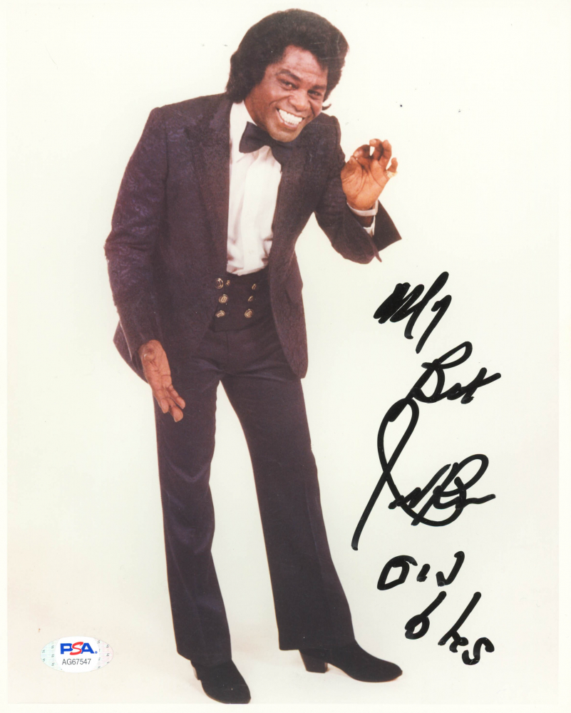James Brown Signed 8x10 Photo Inscribed "My Best" (PSA Hologram) | Barnebys