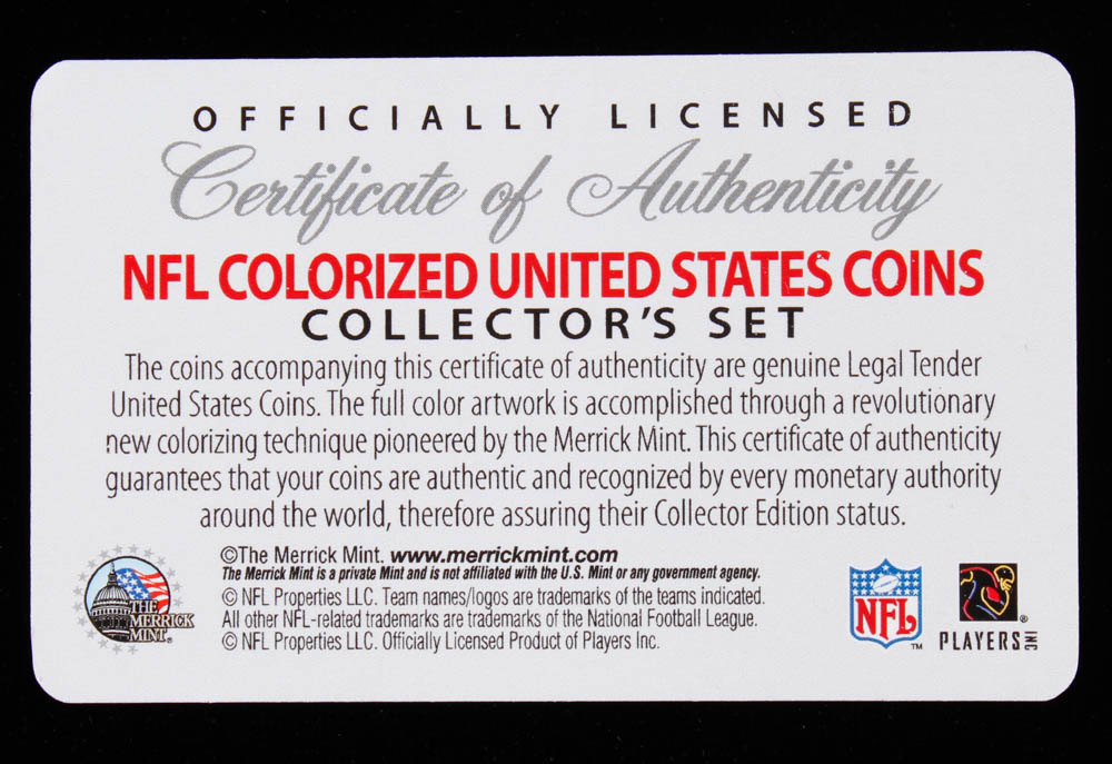 Complete Set of (5) Green Bay Packers NFL Colorized Commemorative ...