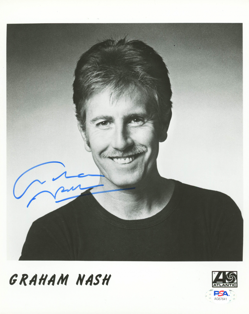 Graham Nash Signed 8x10 Photo (PSA Hologram) | Pristine Auction