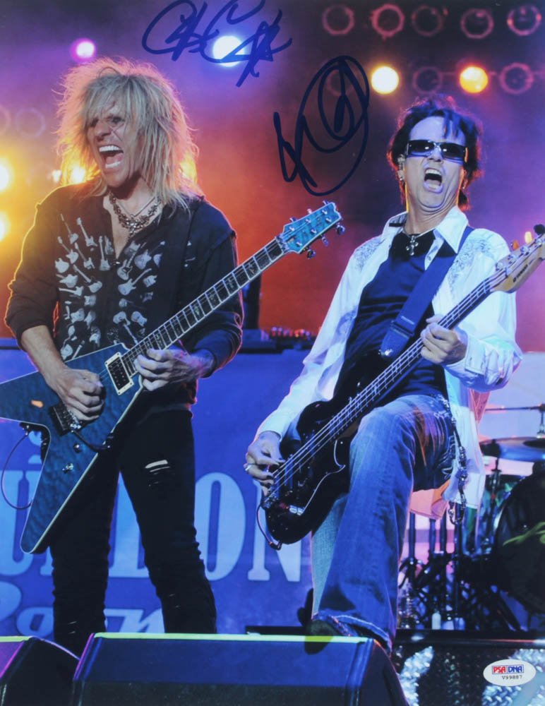 C.C. Deville & Bobby Dall Signed Poison 11x14 Photo (PSA) | Pristine ...