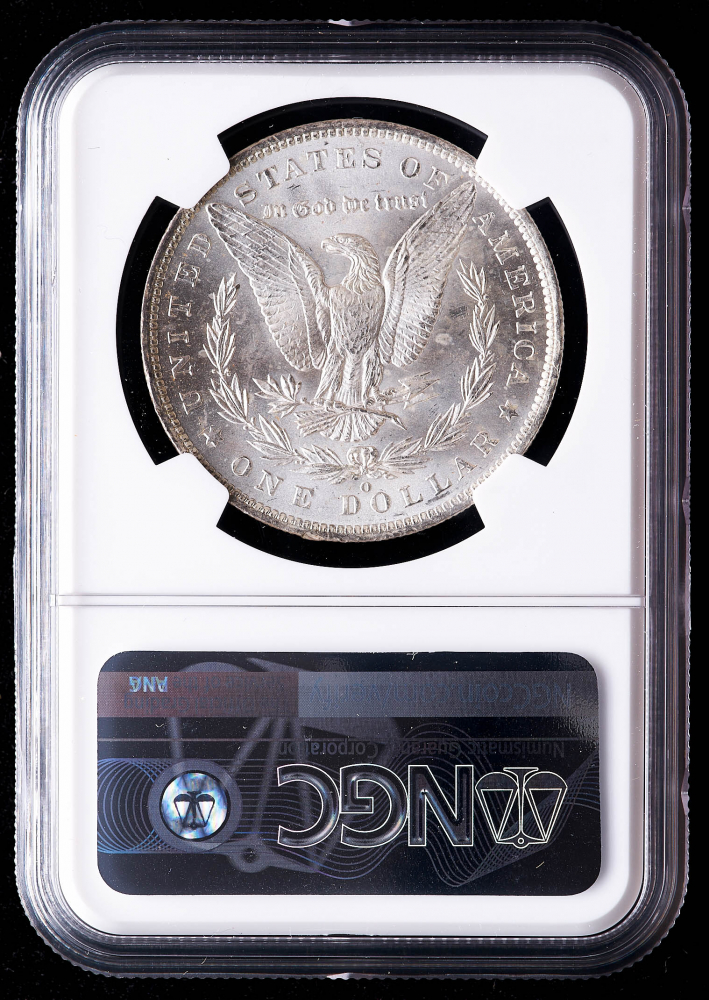 1885-O Morgan Silver Dollar - Stage Coach Label (NGC Brilliant Uncirculated) | Pristine Auction