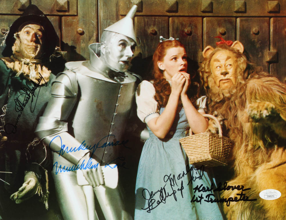 "The Wizard of Oz" 11x14 Photo Cast-Signed by (4) with Karl Slover ...