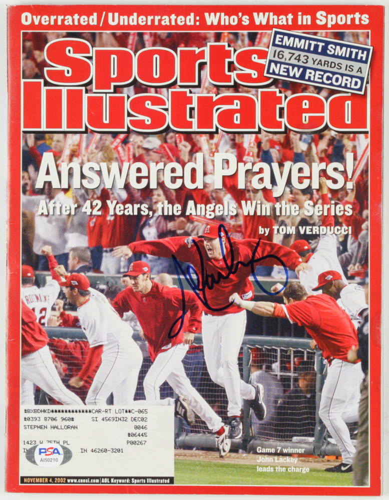 John Lackey Signed 2002 "Sports Illustrated" Magazine (PSA COA ...