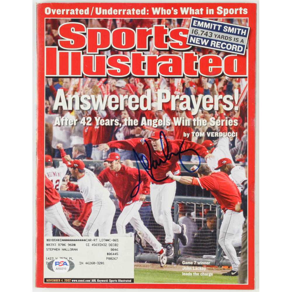 John Lackey Signed 2002 "Sports Illustrated" Magazine (PSA COA ...