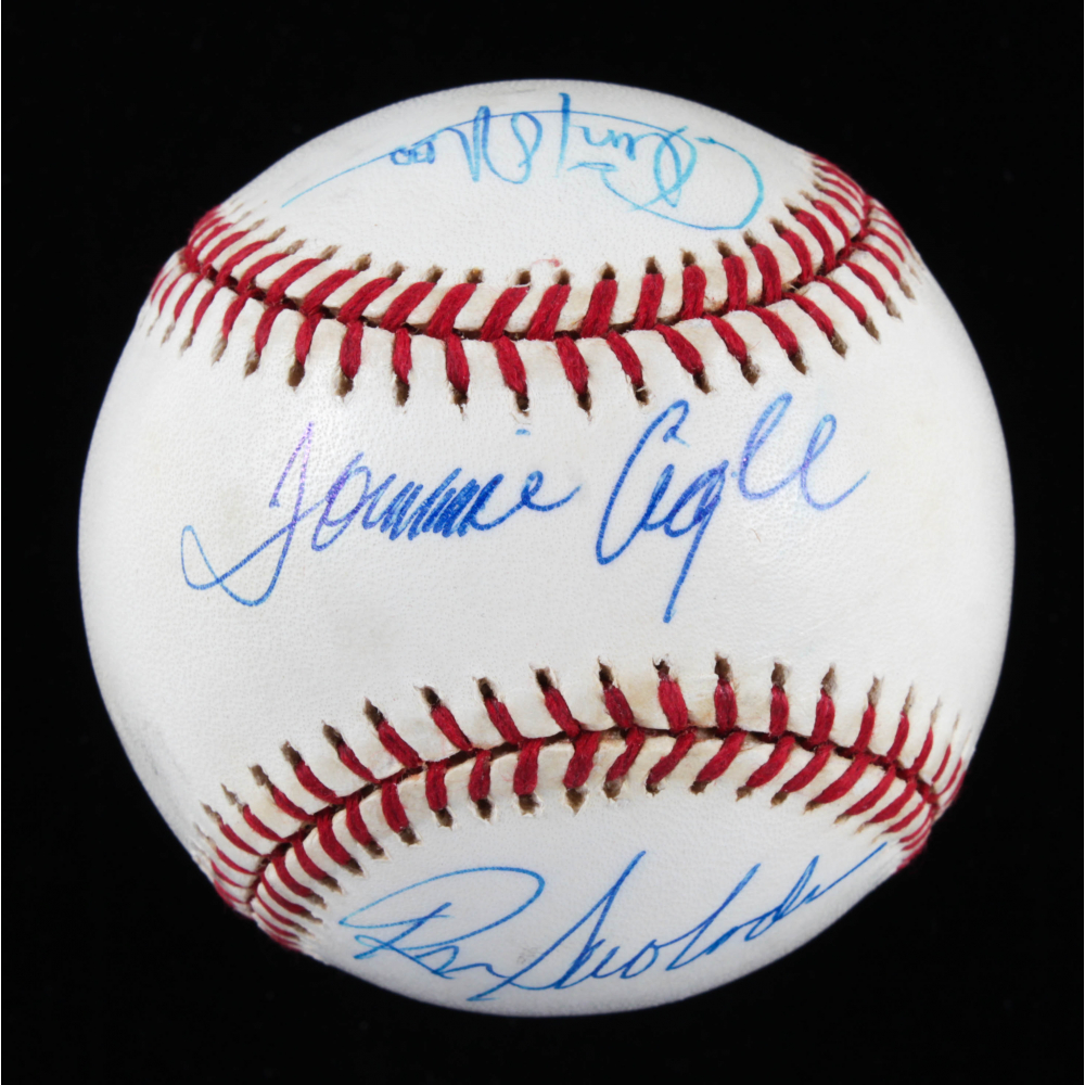 Tommie Agee, Ron Swoboda, & Cleon Jones Signed ONL Baseball (Beckett ...