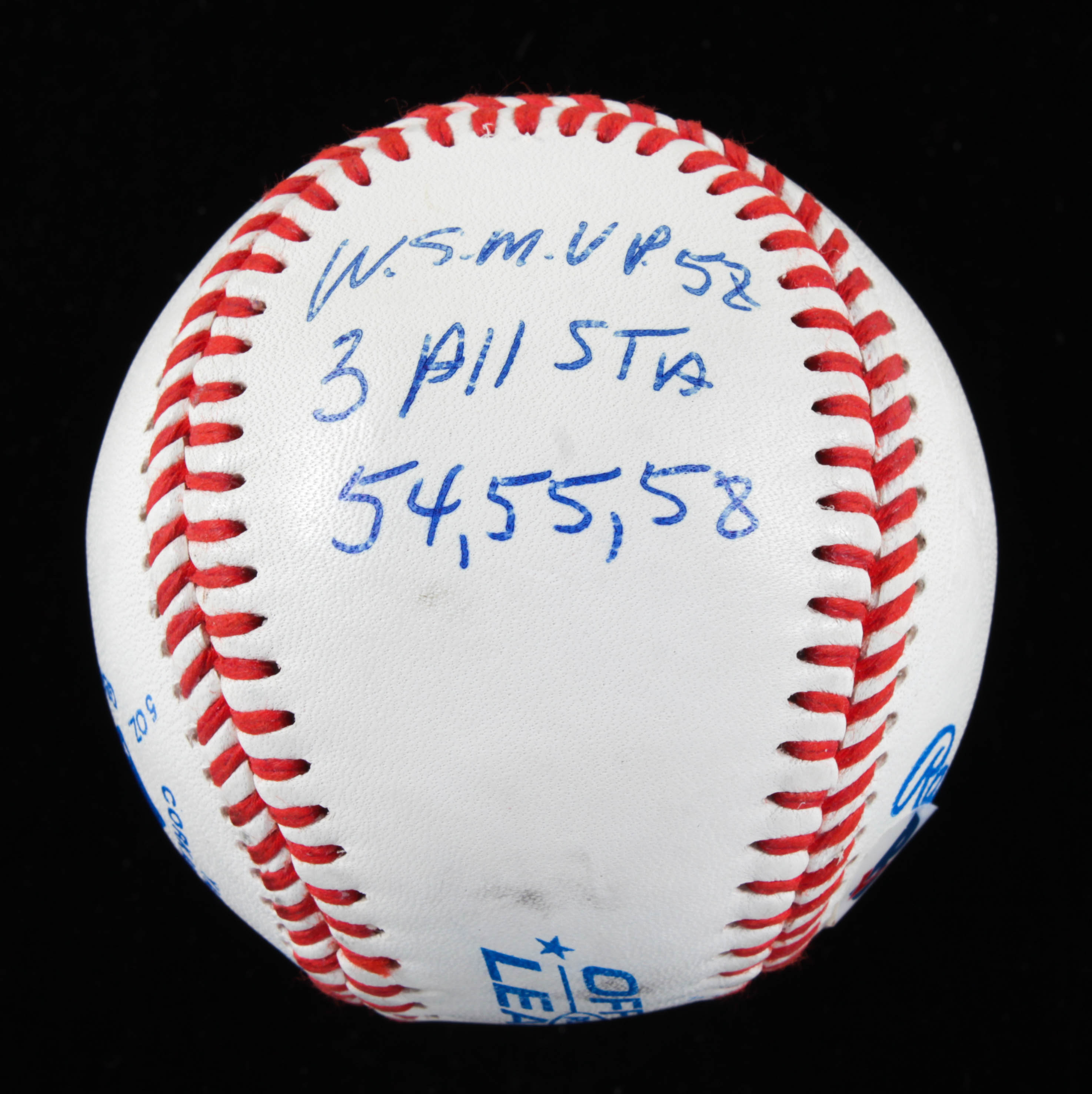 Bob Turley Signed Official League Baseball with Multiple Inscriptions ...