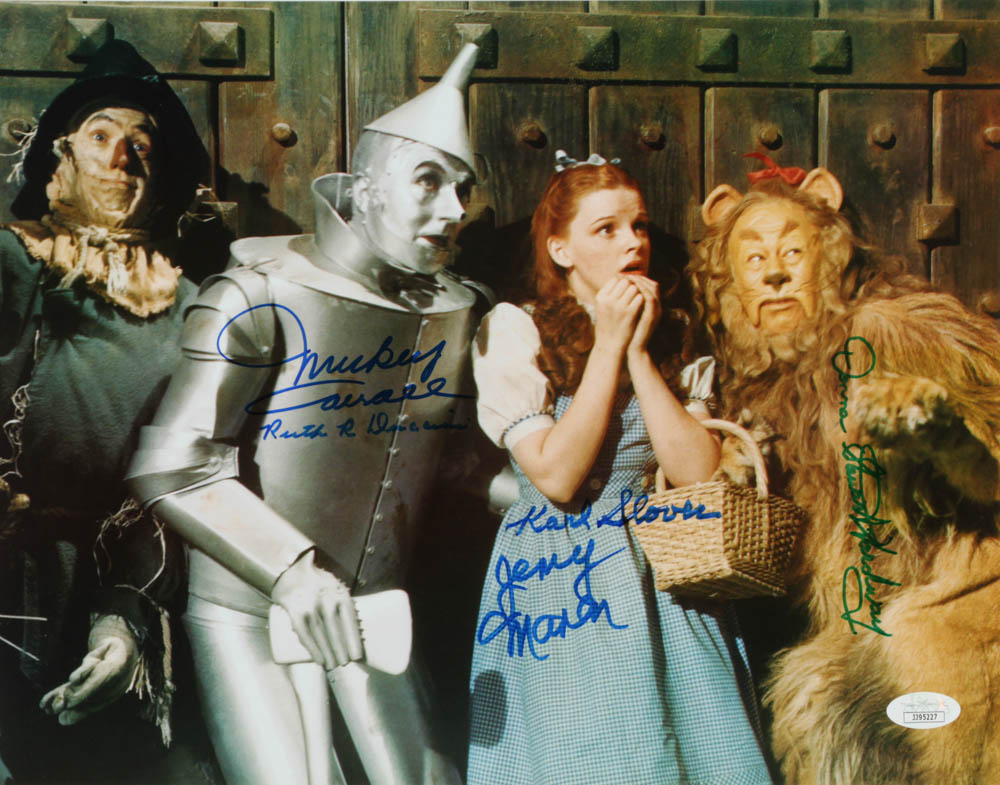 "The Wizard Of Oz" 11x14 Photo Cast-Signed by (5) with Mickey Carroll ...