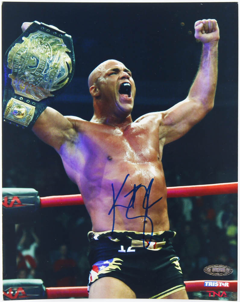 Kurt Angle Signed WWE 8x10 Photo (TriStar Hologram) | Pristine Auction
