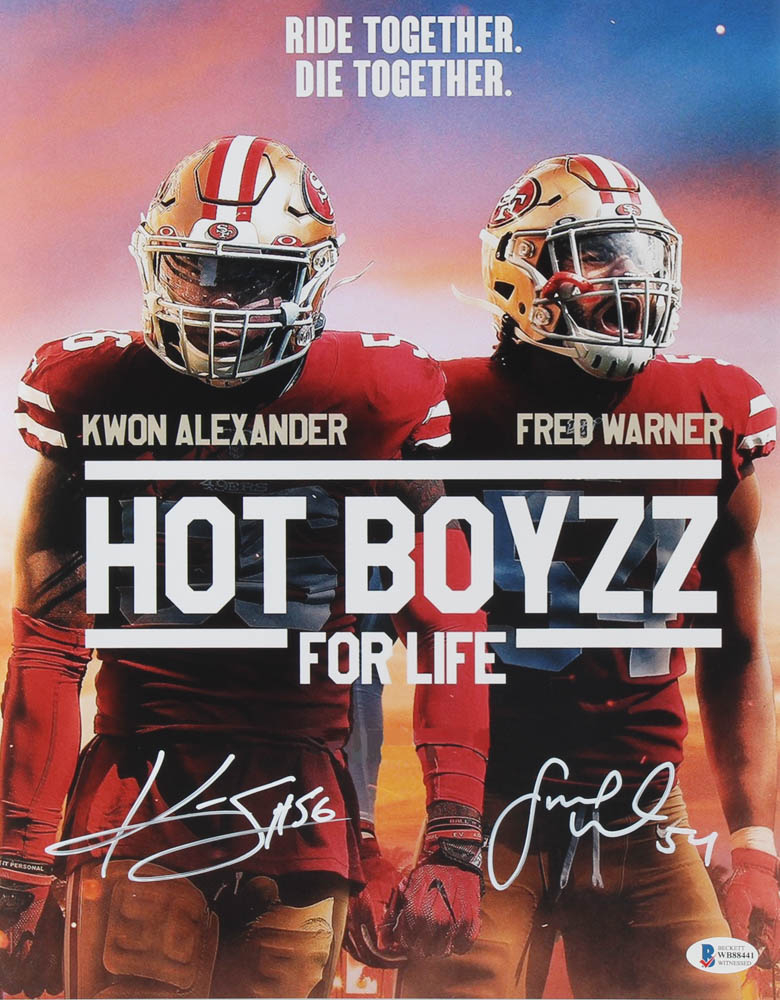 Kwon Alexander & Fred Warner Signed 49ers 11x14 Photo (Beckett COA ...