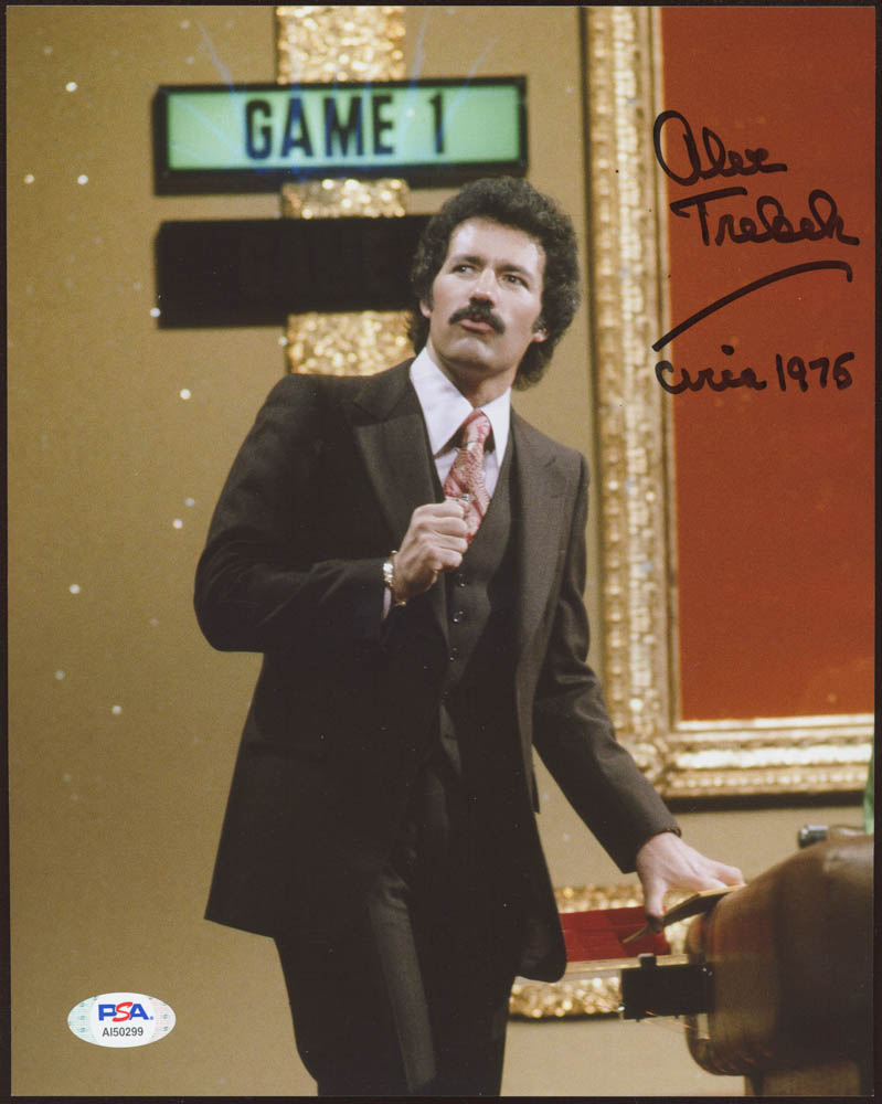 Alex Trebek Signed "Jeopardy!" 8x10 Photo Inscribed "Circa 1975" (PSA ...