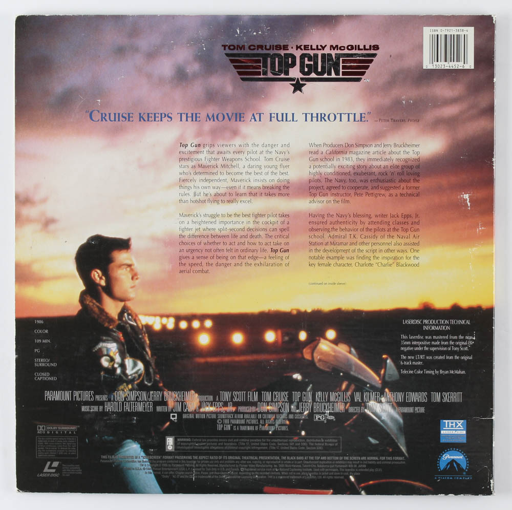 Steve Stevens Signed "Top Gun" Vinyl Record Album (Beckett Hologram ...