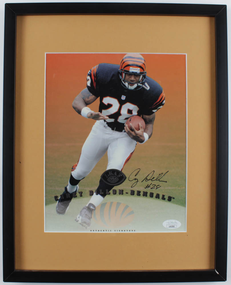 Corey Dillon Signed Bengals 12x15 Custom Framed Photo (JSA COA ...
