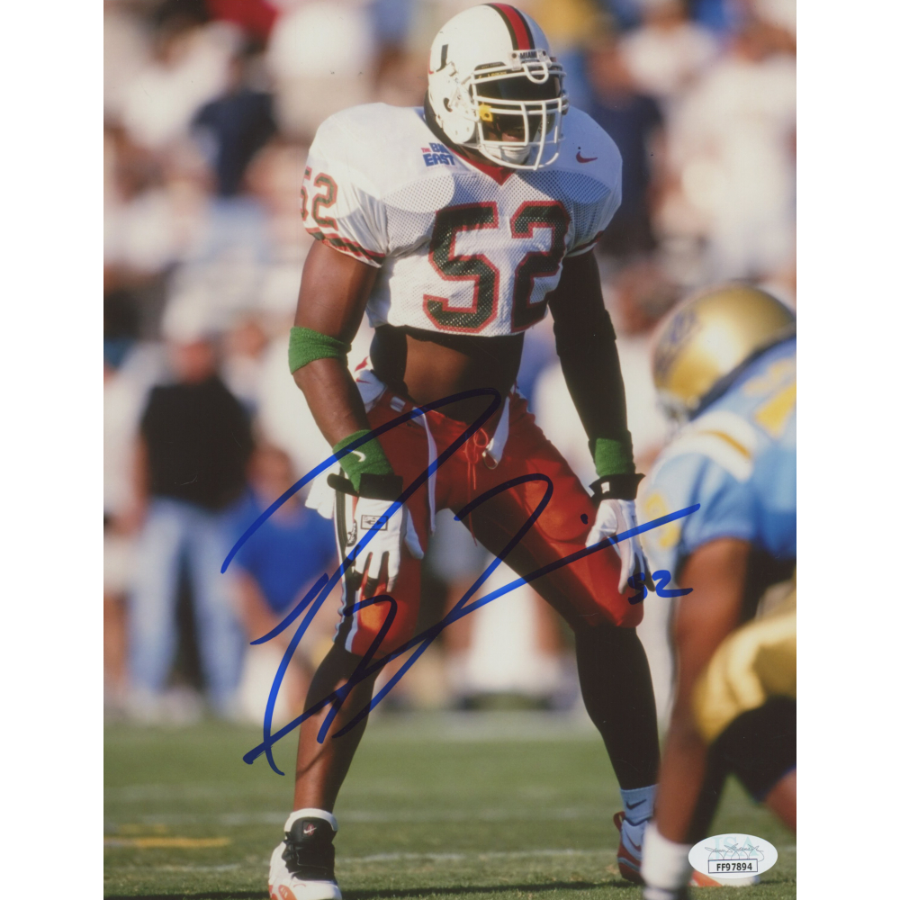 Ray Lewis Signed Miami Hurricanes 8x10 Photo (JSA COA) | Pristine Auction
