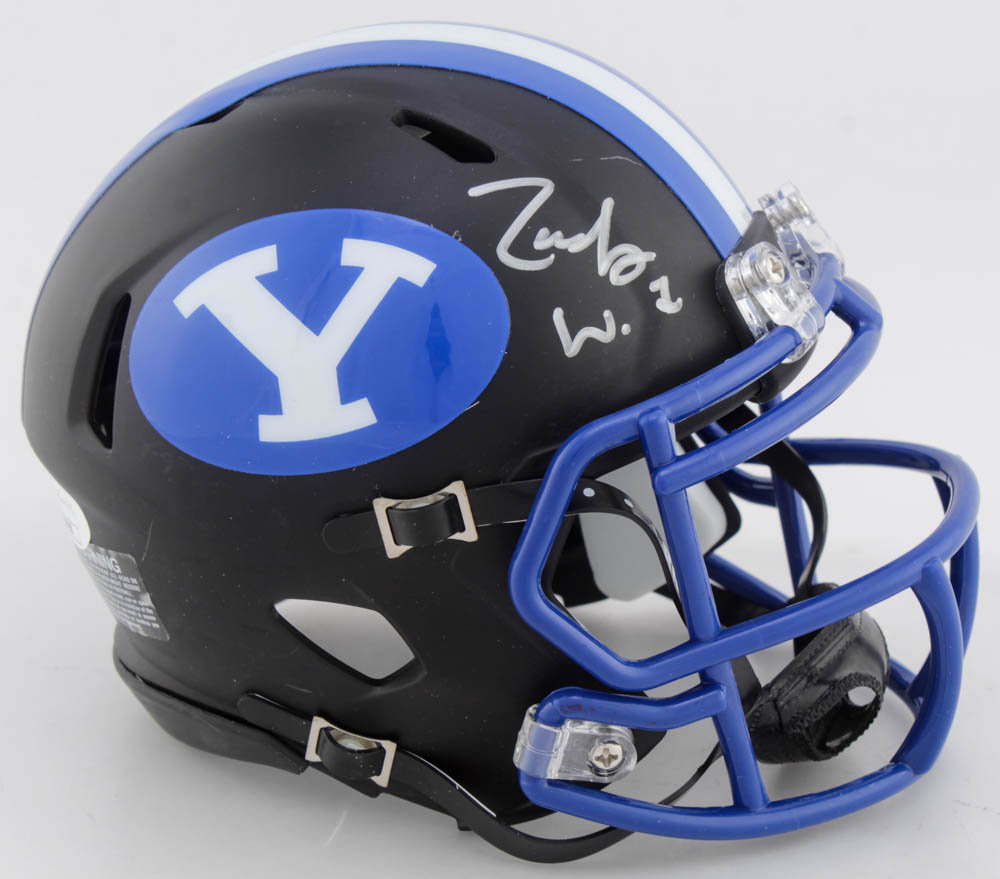 Zach Wilson Signed BYU Cougars Speed Mini Helmet (JSA COA) | Pristine ...