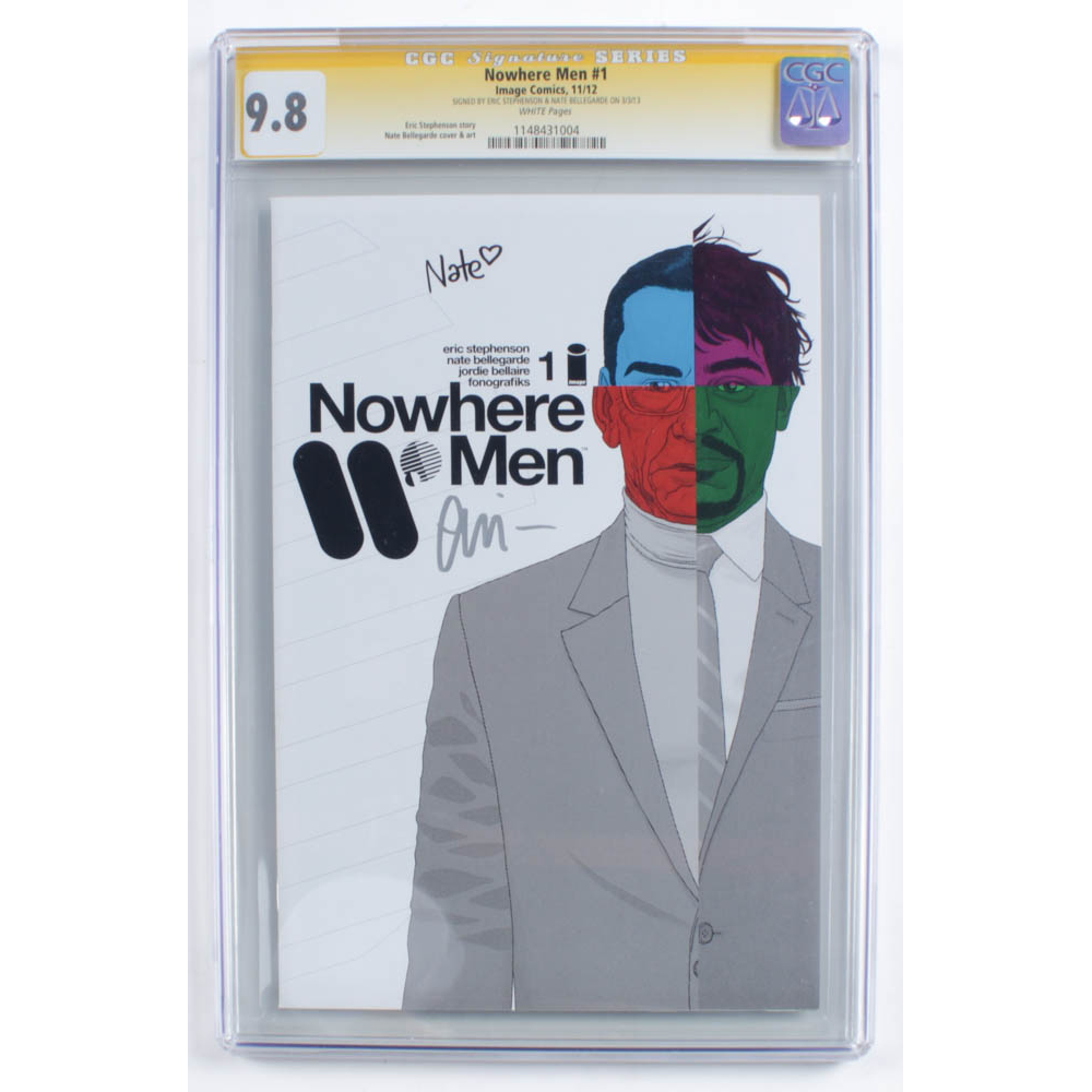 Eric Stephenson & Nate Bellegarde Signed 2012 "Nowhere Men" Issue #1 Image Comic Book (CGC 9.8 ...