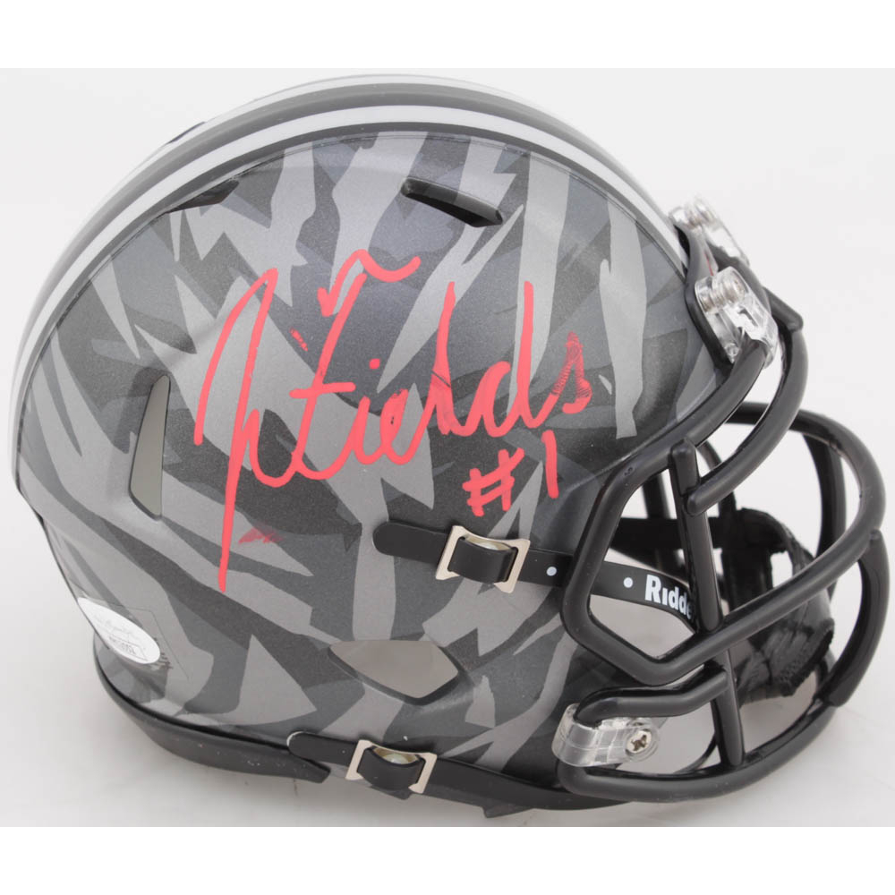 Justin Fields Signed Ohio State Buckeyes Speed Mini Helmet (JSA COA ...
