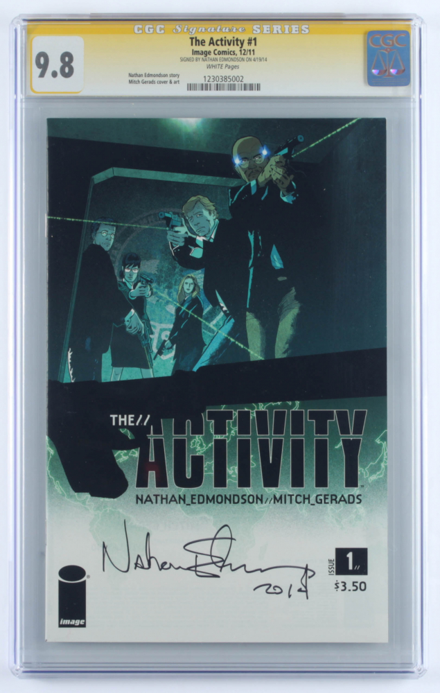 Nathan Edmondson Signed 2011 "The Activity" Issue #1 Image Comic Book ...