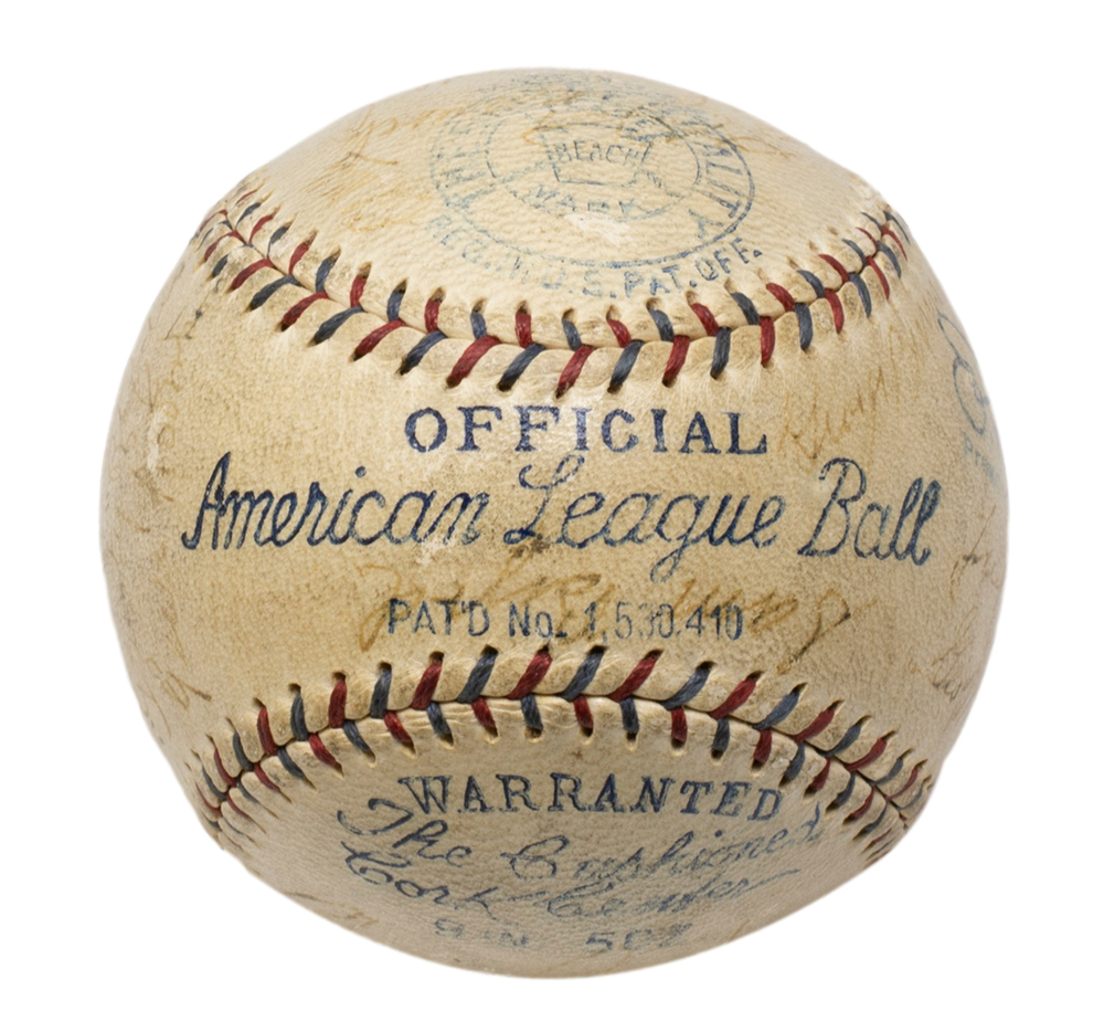 1929 Yankees OAL Baseball Team-Signed by (26) With Bob Meusel, Lou ...