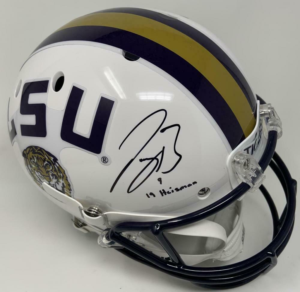 Joe Burrow Signed LSU Tigers Full-Size Helmet Inscribed "19 Heisman ...
