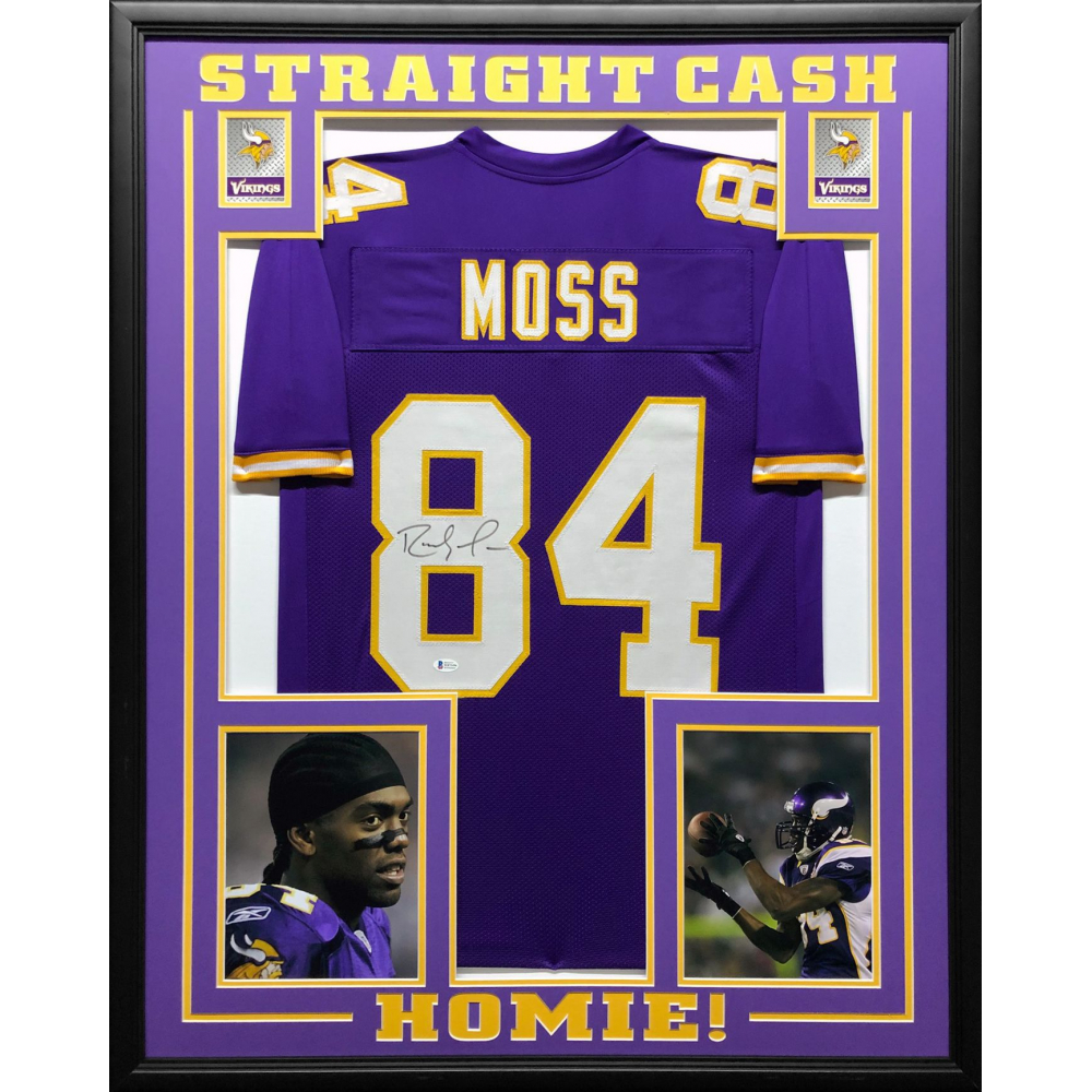 Randy Moss Signed 34.5x42.5 Custom Framed Jersey (Beckett COA ...