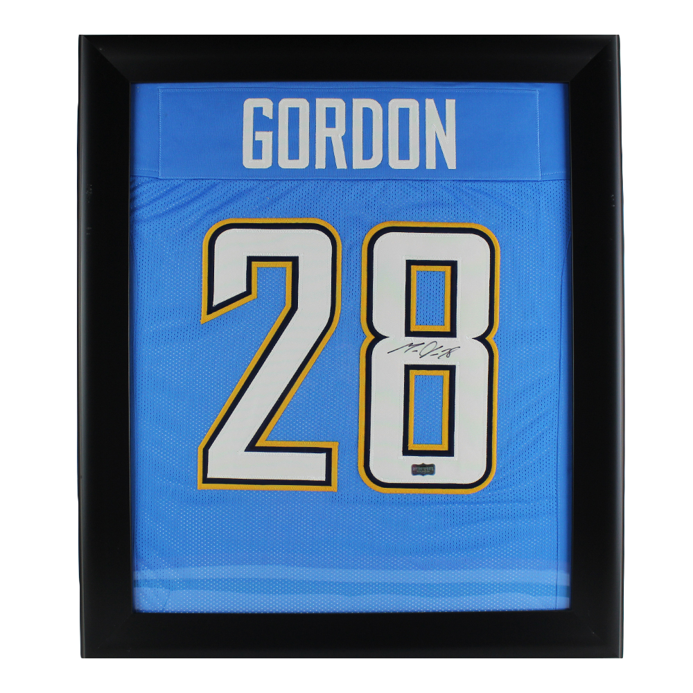 Melvin Gordon Signed Custom Framed Jersey (Radtke) | Pristine Auction