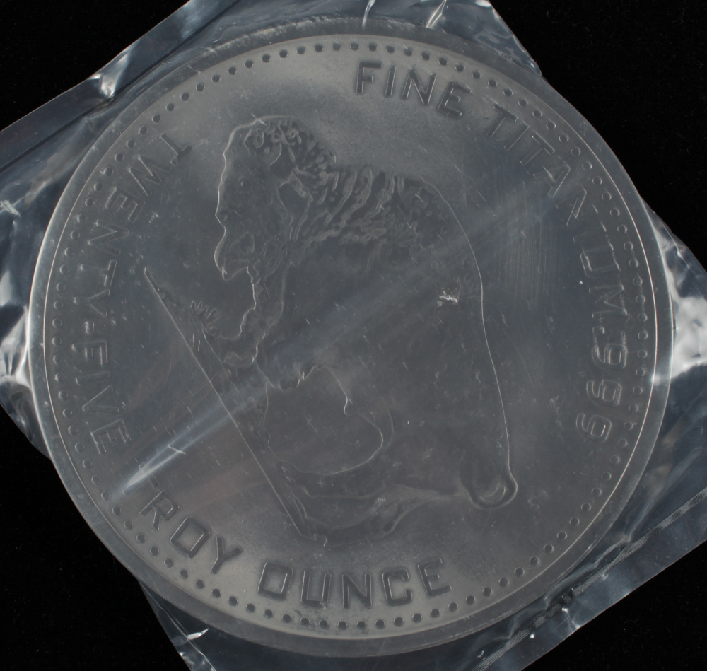25 Troy Ounce .999 Fine Titanium Oversized Buffalo Bullion Round ...
