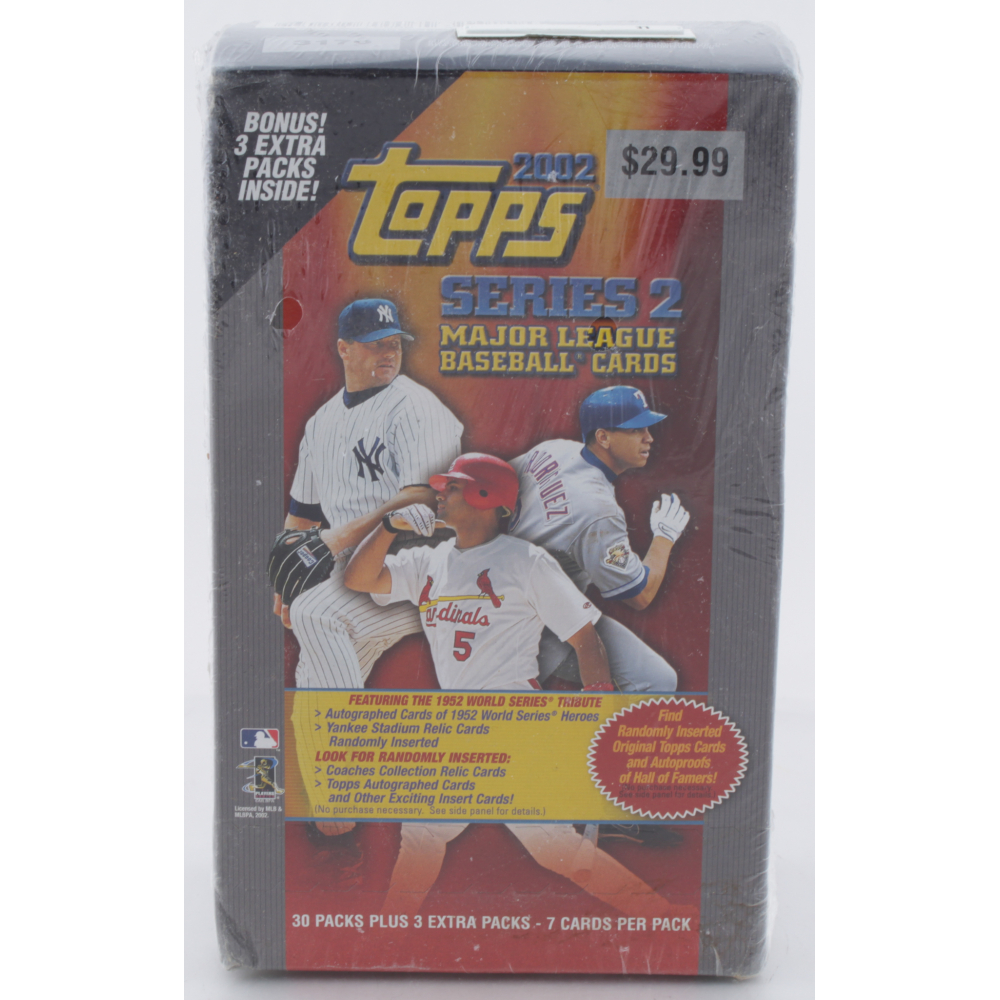2002 Topps Series 2 Baseball Hobby Box with (33) Packs | Pristine Auction