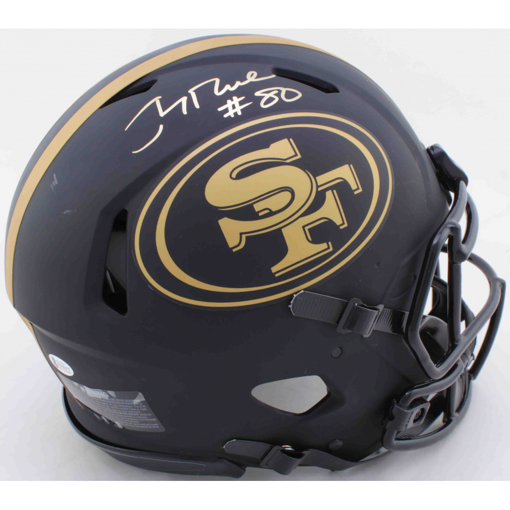 Jerry Rice Signed 49ers Full-Size Authentic On-Field Matte Black Speed ...