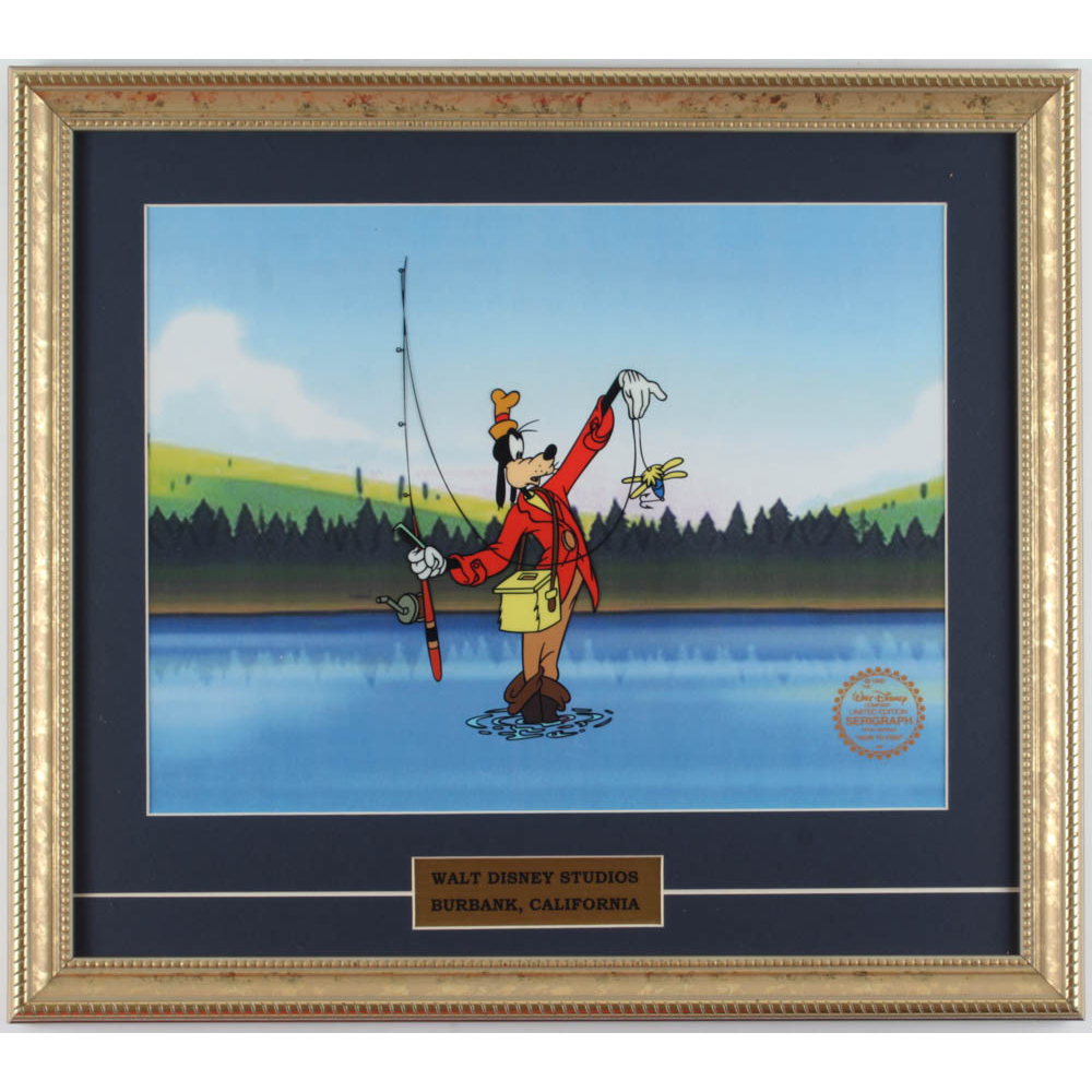 Walt Disney's "Goofy" 16x18 Custom Framed (2) Piece Animation Sericel ...