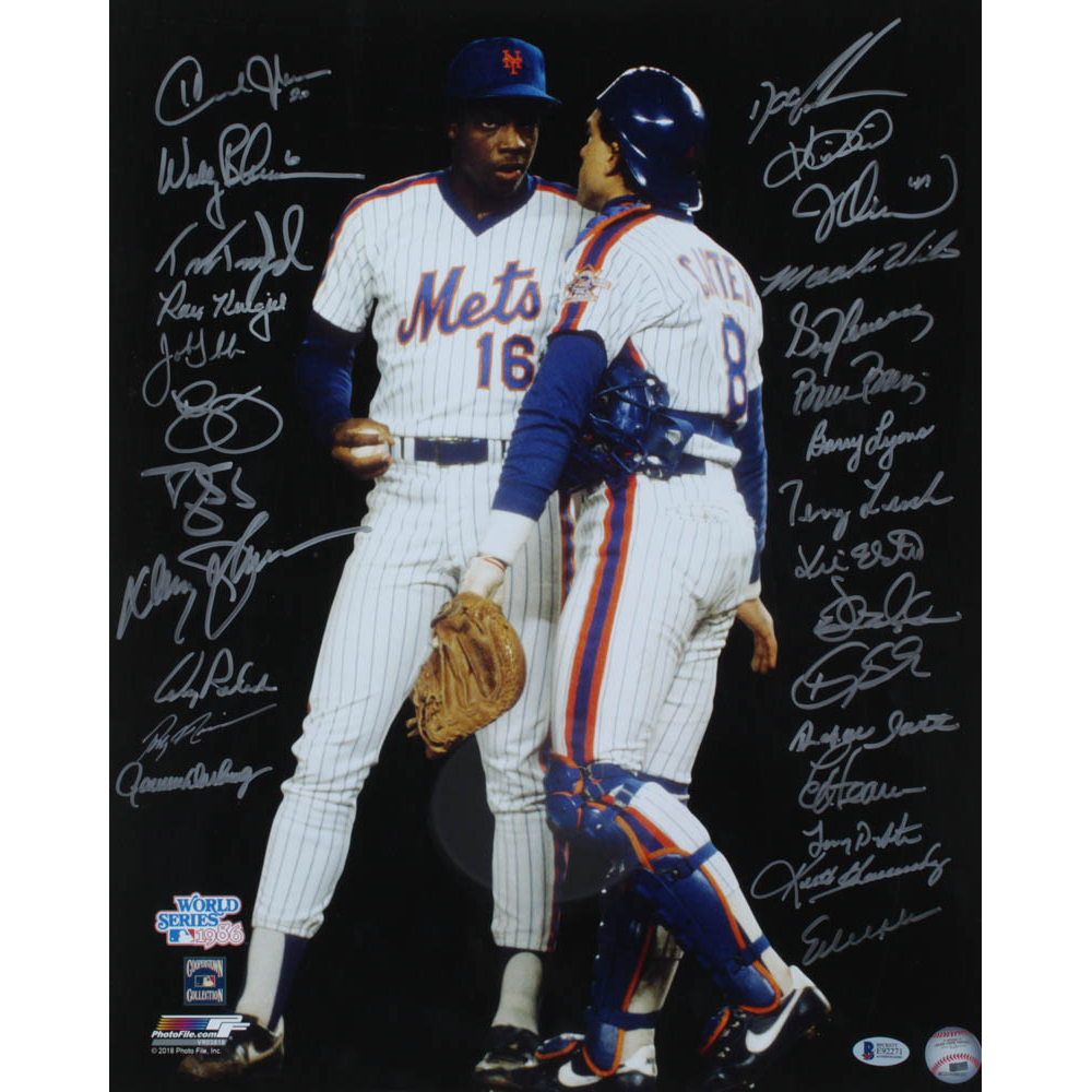 1986 Mets 16x20 Photo Team-Signed by (27) with Wally Backman, Howard ...