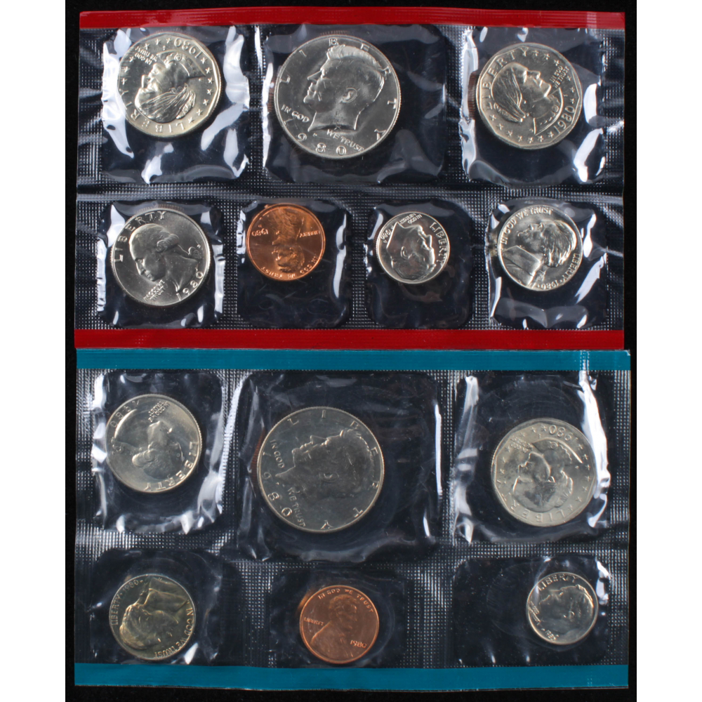 1980 U.S. Mint Uncirculated Coin Set with (12) Coins | Pristine Auction