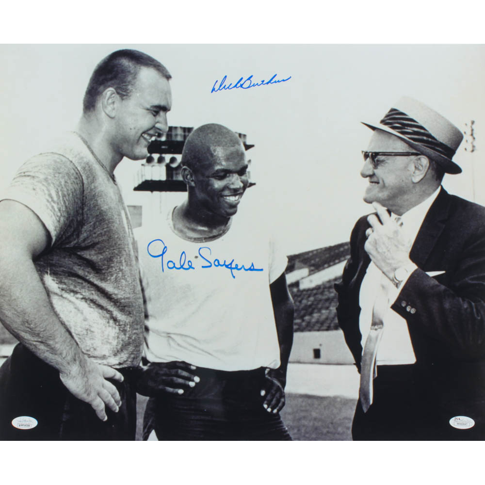 Dick Butkus & Gale Sayers Signed 16x20 Photo (JSA COA) | Pristine Auction