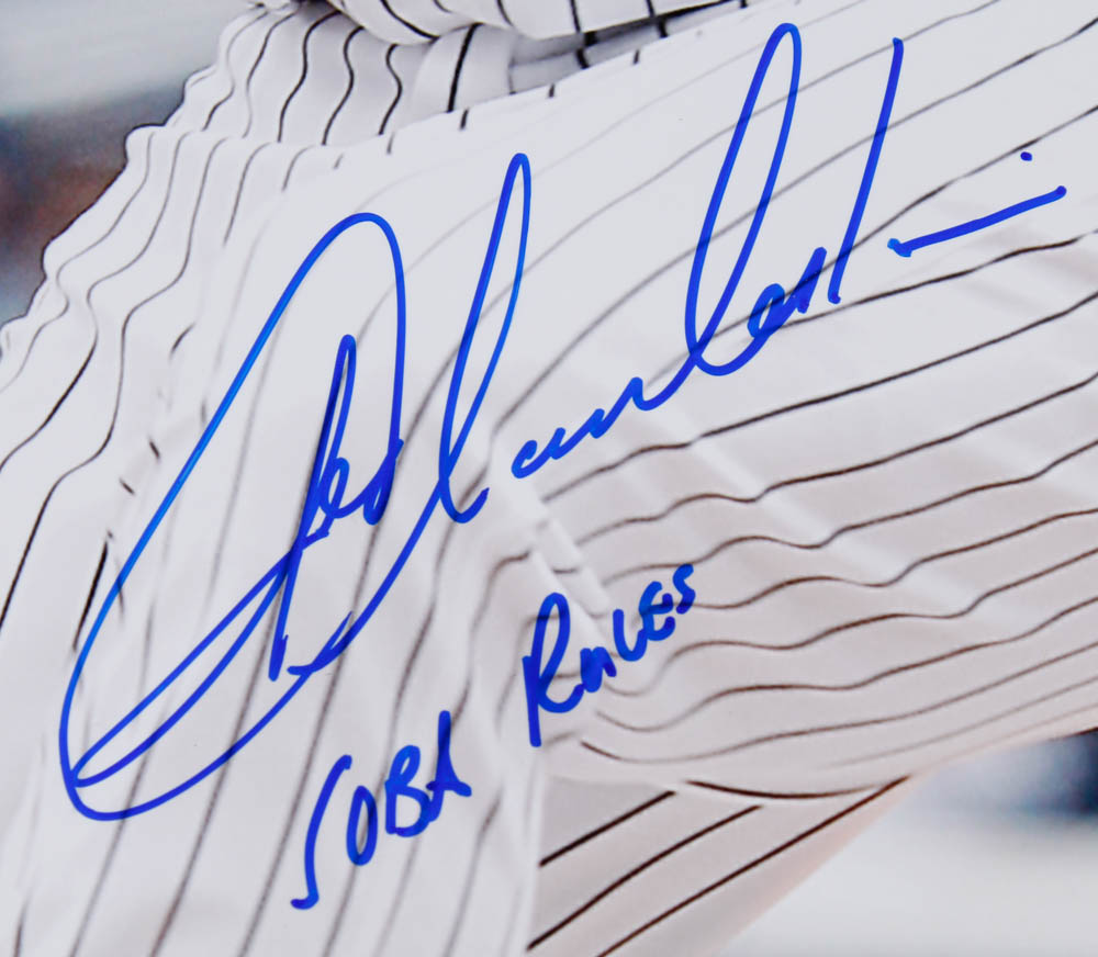 Joba Chamberlain Signed Yankees 16x20 Photo Inscribed "Joba Rules ...