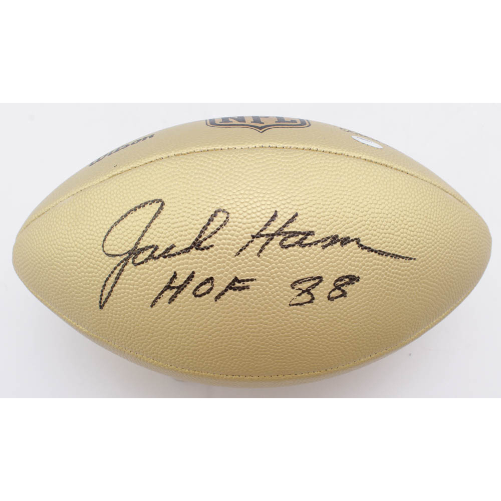 Jack Ham Signed Gold Metallic "The Duke" NFL Football Inscribed "HOF 88 ...
