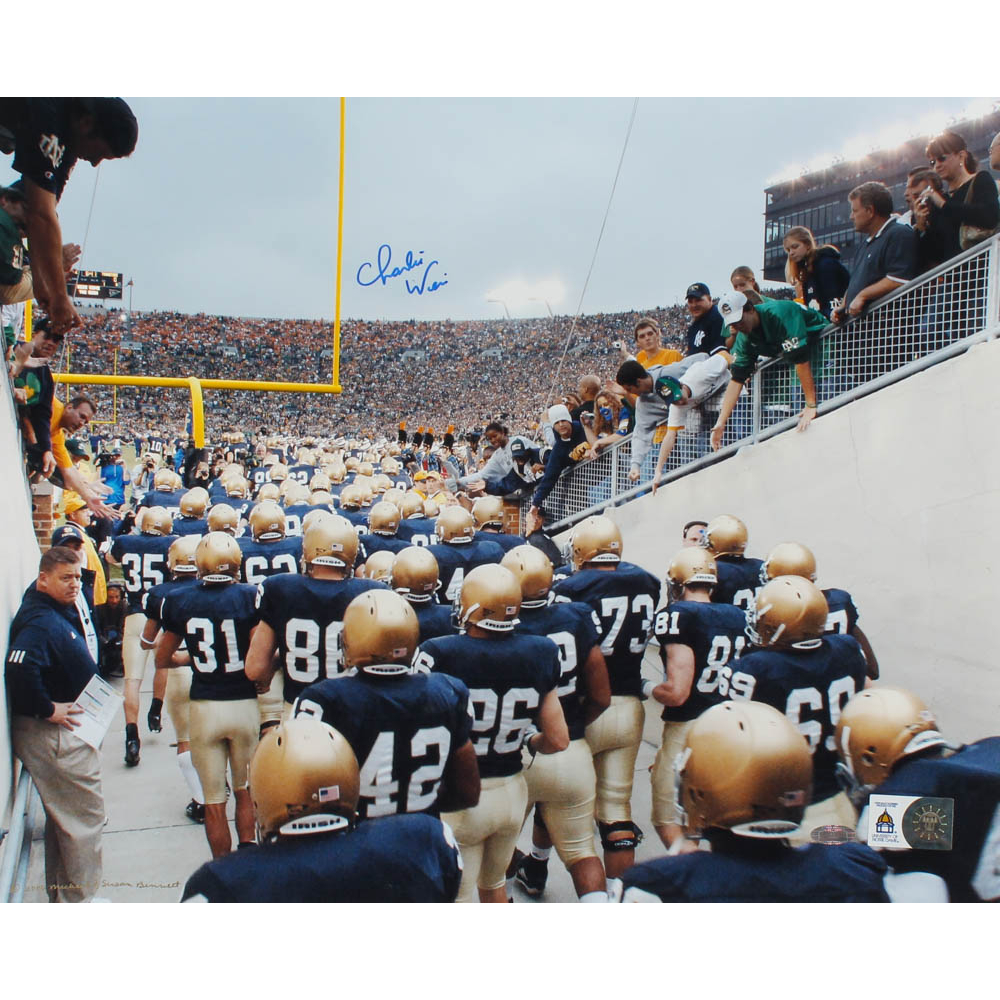 Charlie Weis Signed Notre Dame Fighting Irish 16x20 Photo (Steiner ...