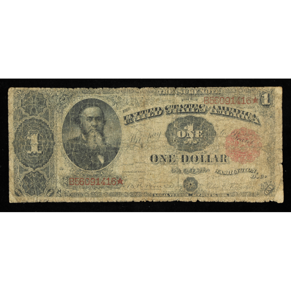 1891 $1 One-Dollar U.S. Treasury Note | Pristine Auction