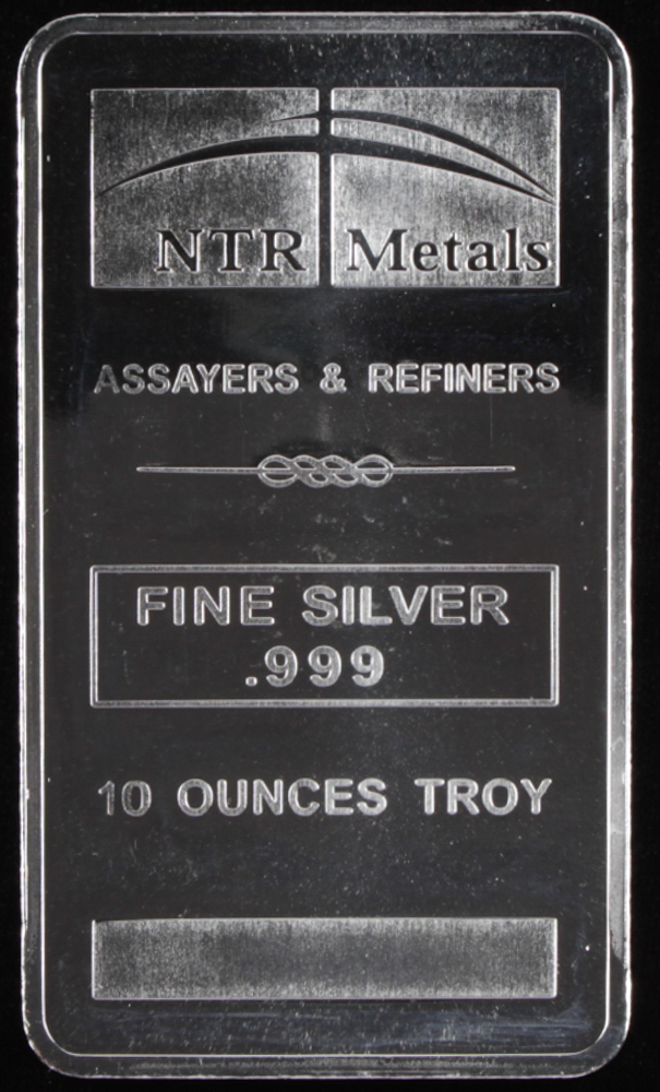 10 Troy Ounce NTR Metals .999 Fine Silver Bullion Bar | Pristine Auction
